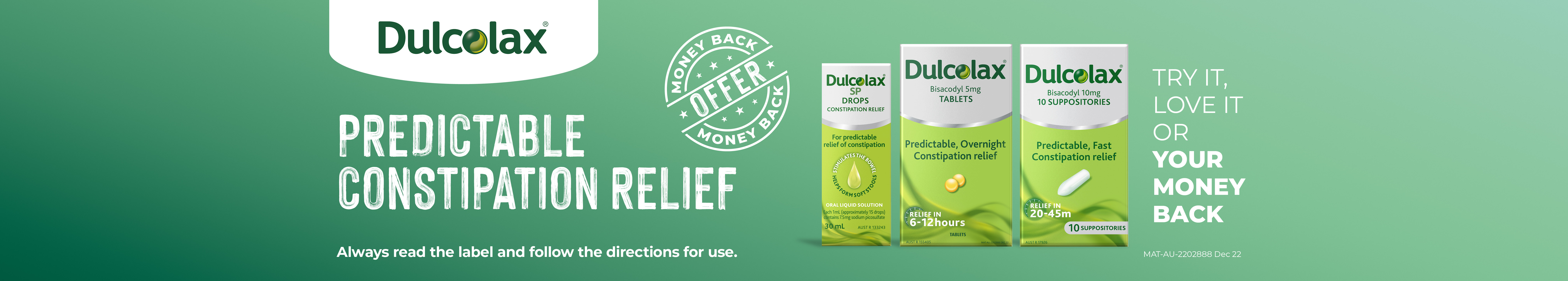 Dulcolax Money Back Guarantee Dulcolax Money Back Guarantee